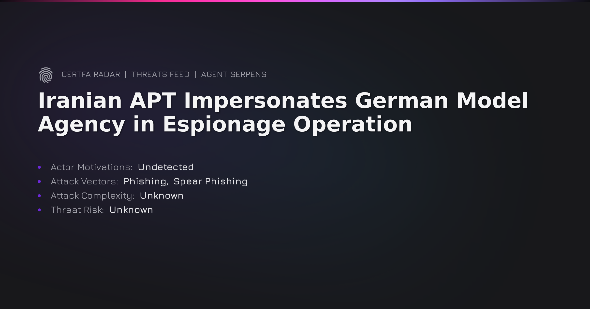 Iranian APT Impersonates German Model Agency in Espionage Operation ...